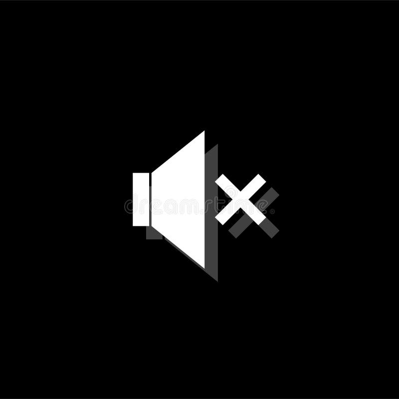 Mute icon flat stock illustration. Illustration of music - 138124412