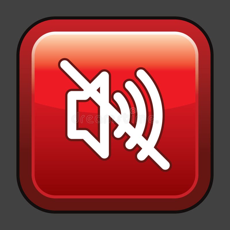 A mute icon illustration. stock vector. Illustration of communication ...