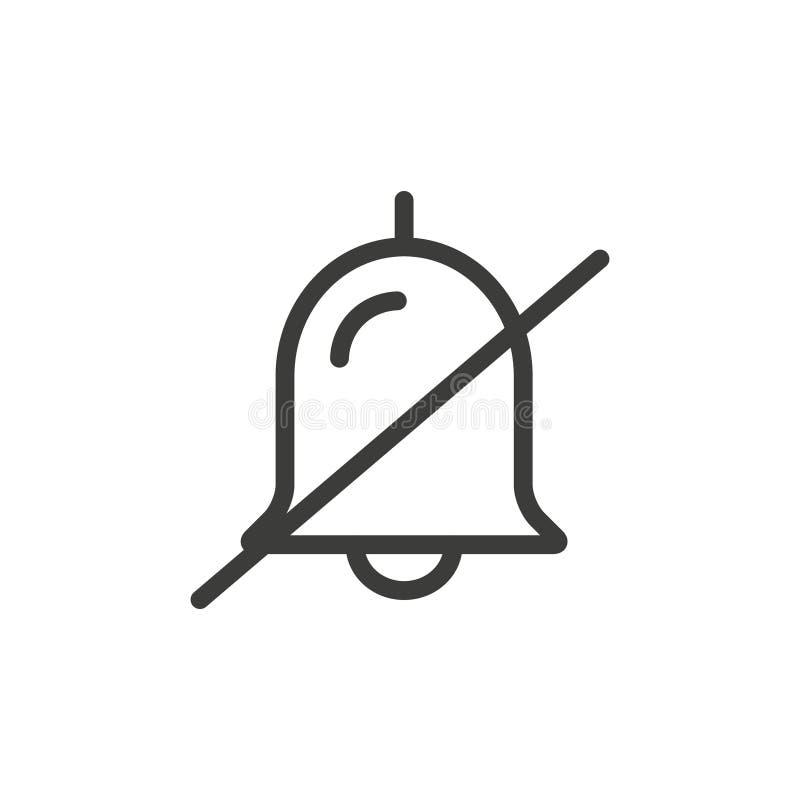 Mute Icon Simple Outline Vector Logo Stock Vector - Illustration of ...