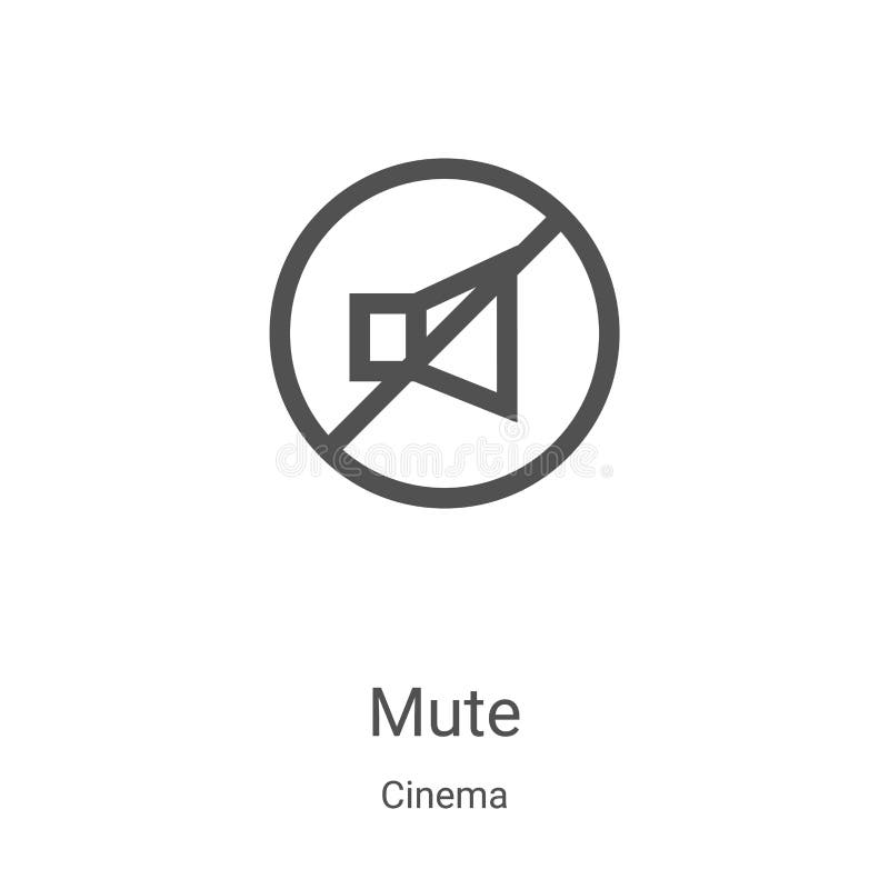 Mute Icon Vector from Music Collection. Thin Line Mute Outline Icon ...