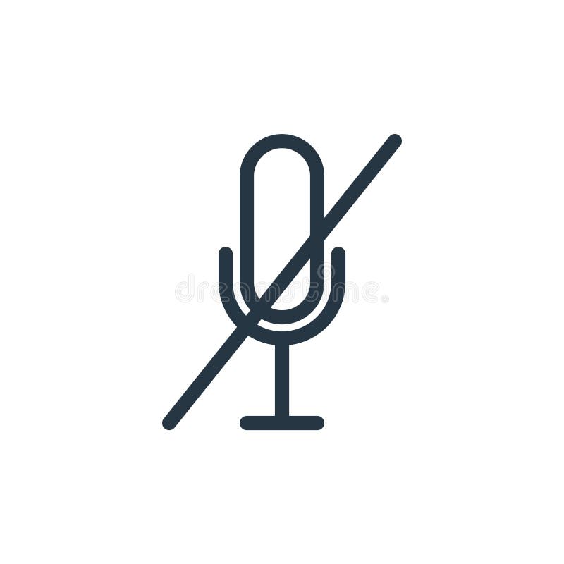 Mute Icon Vector from Communication and Media Concept. Thin Line ...