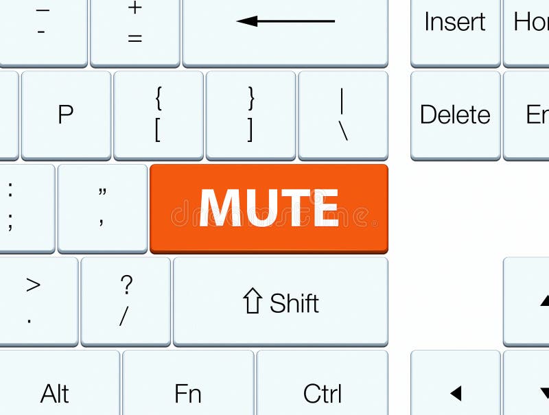 Mute Orange Keyboard Button Stock Illustration - Illustration of volume ...