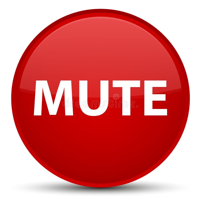 Mute Special Red Round Button Stock Illustration - Illustration of word ...