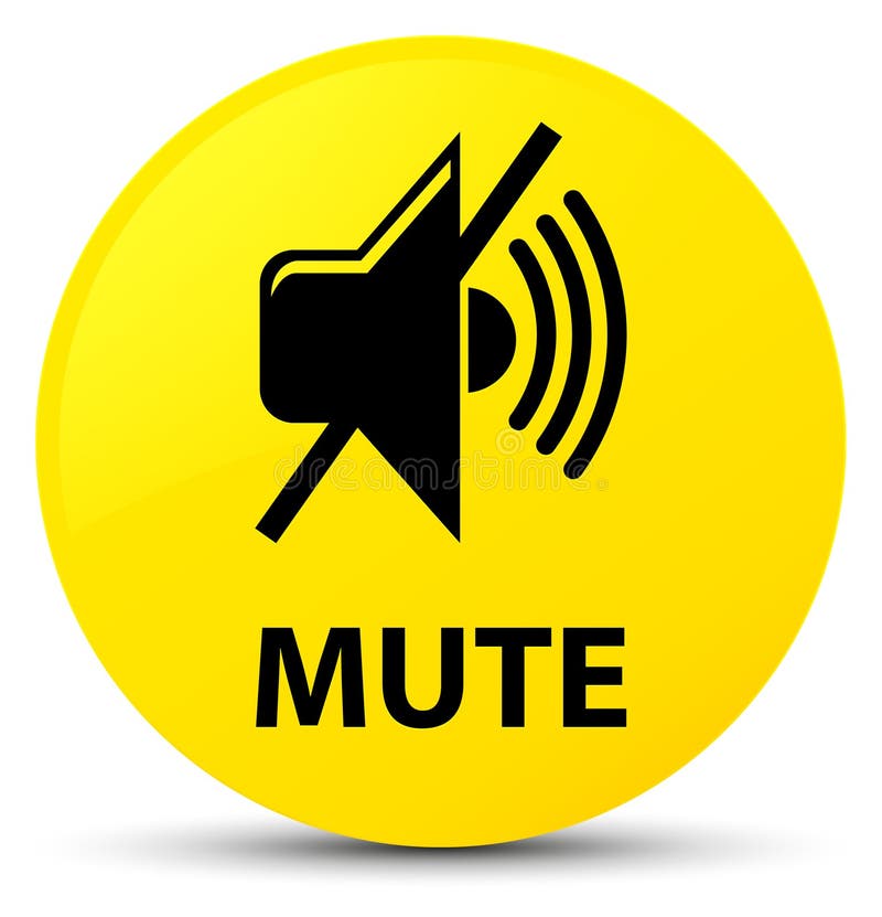 Mute yellow round button stock illustration. Illustration of yellow ...