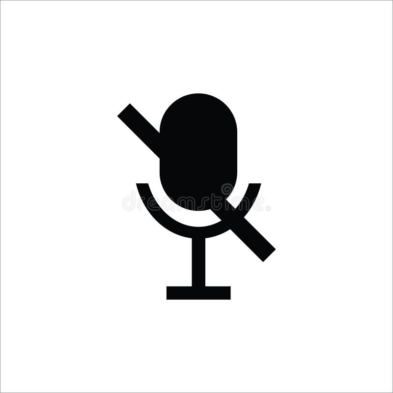 Mute Microphone Button Web Vector Icon Stock Vector - Illustration of ... Mute Microphone Button Web Vector Icon Stock Vector - Illustration of ...