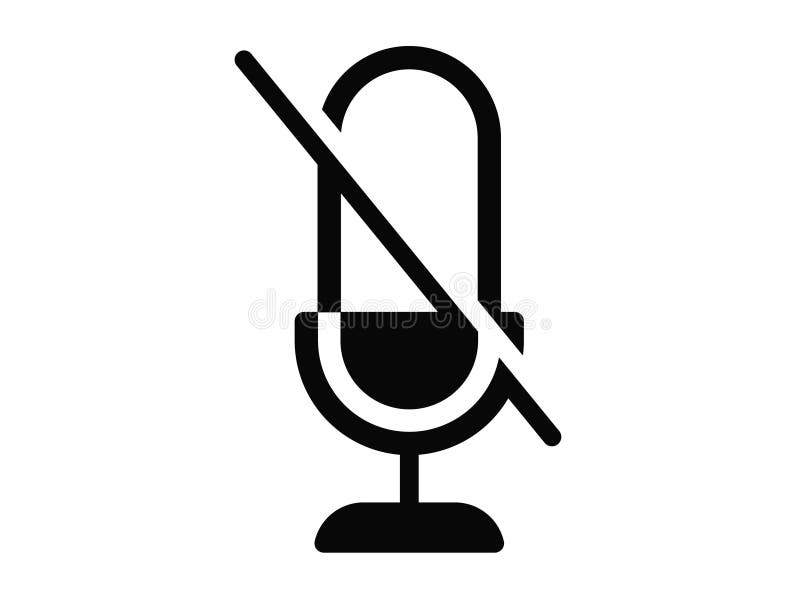 Mute the Microphone, Classic Mic Shape. Retro Microphone Icon Stock ...