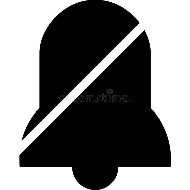 Mute Notification Minimalist Style Icon Stock Vector - Illustration of ...