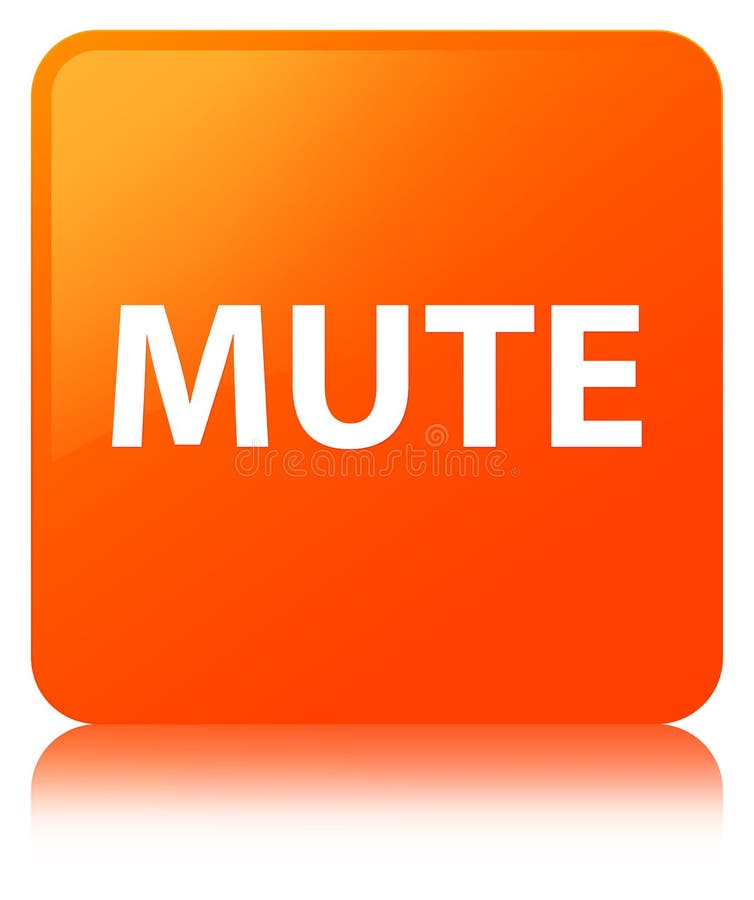Mute orange square button stock illustration. Illustration of word ...