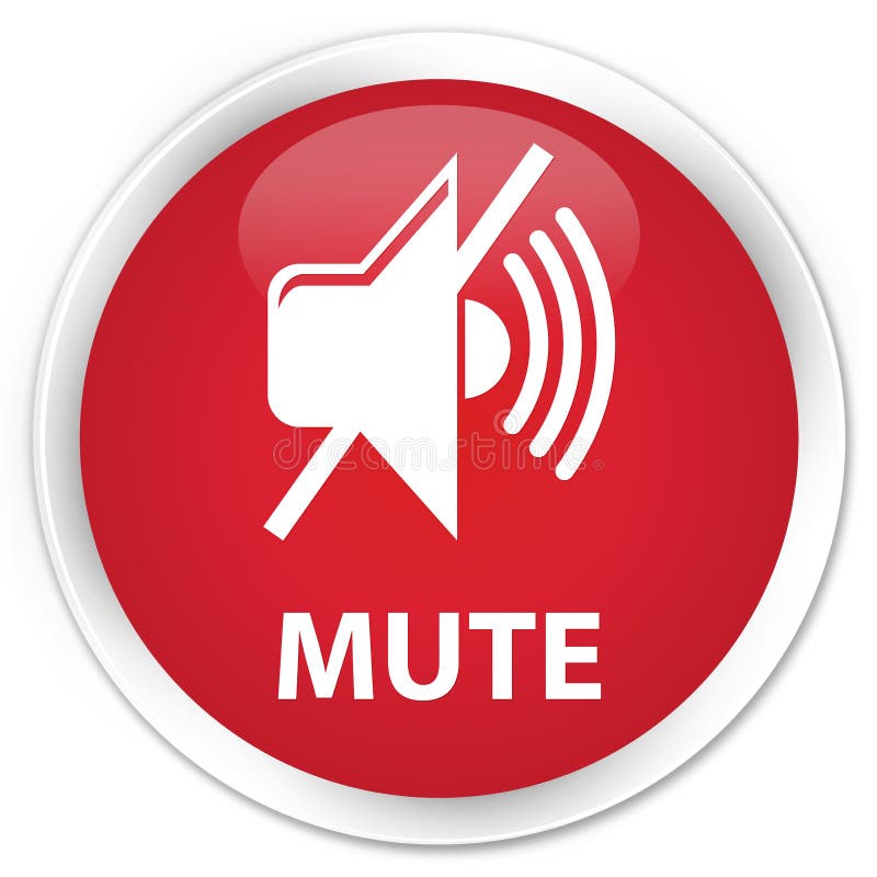 Mute Premium Red Round Button Stock Illustration - Illustration of ...