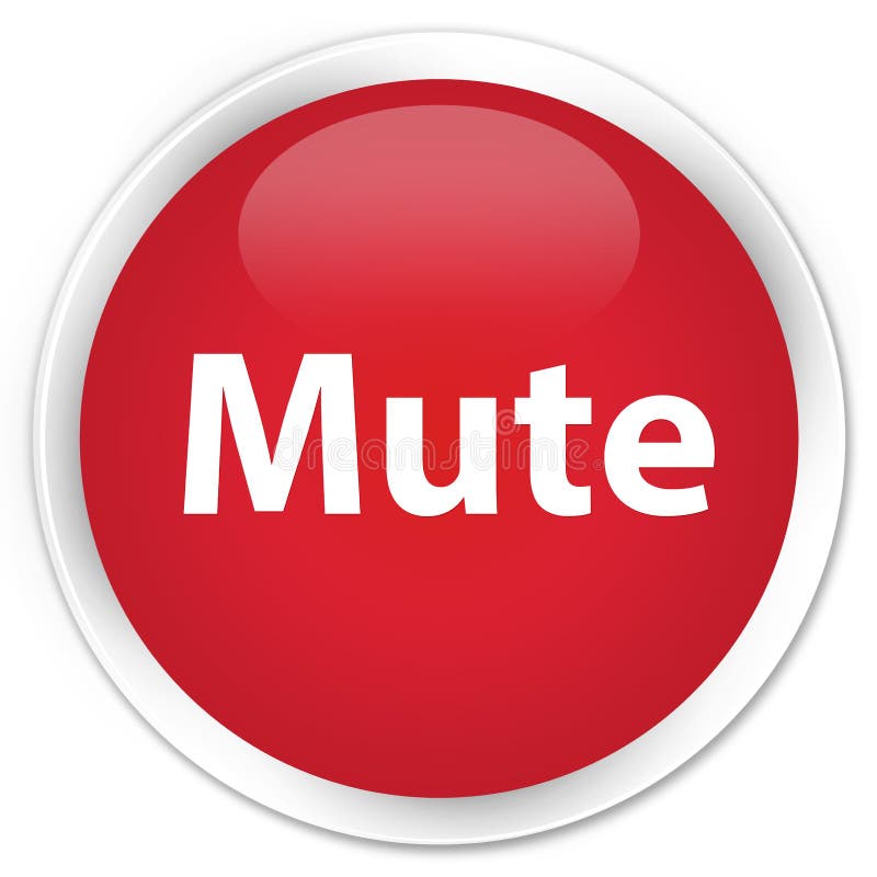 Mute Premium Red Round Button Stock Illustration - Illustration of ...