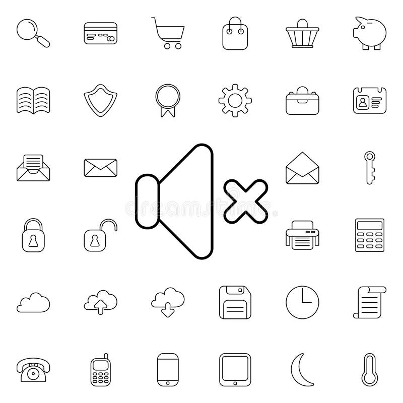 Mute Sign Icon. Element of Simple Web Icon with Name for Mobile Concept ...