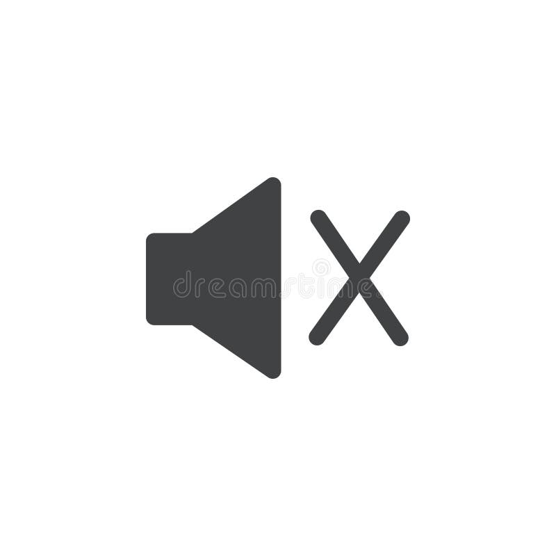 Mute Sound Icon Simple Vector Symbol Stock Vector - Illustration of ...