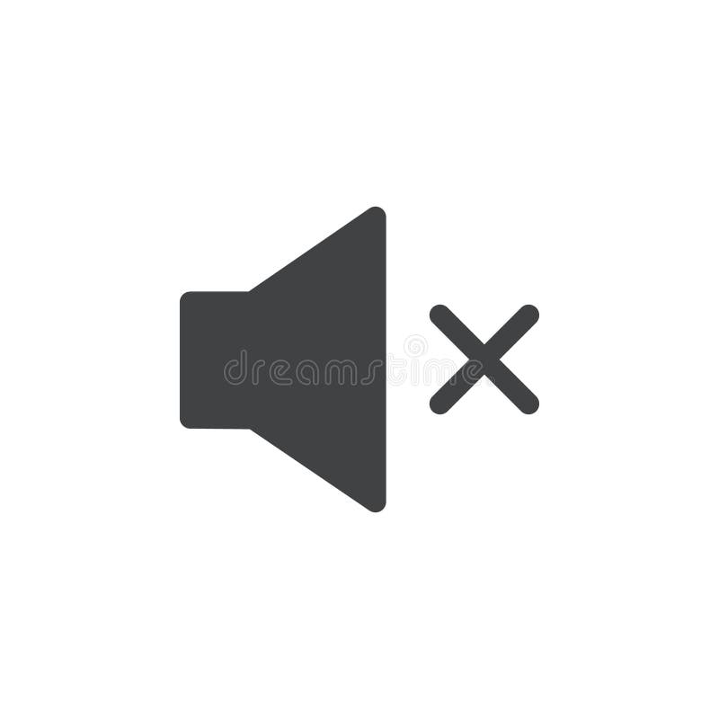 Mute Sound Icon Simple Vector Symbol Stock Vector - Illustration of ...