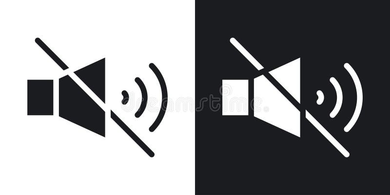 Mute sound icon vector stock illustration. Illustration of website ...
