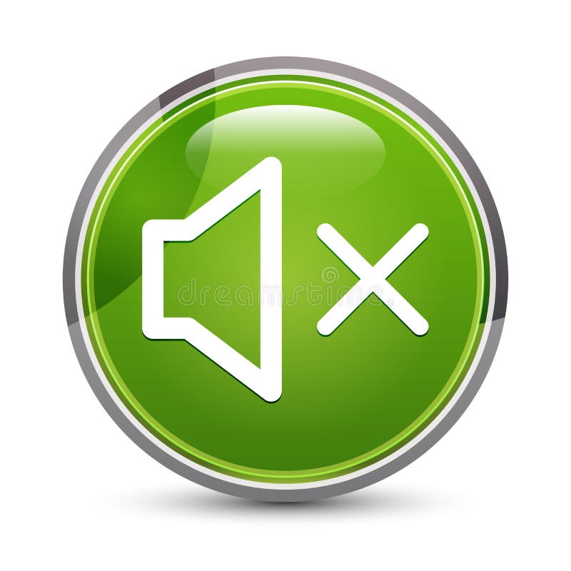 Mute green button stock illustration. Illustration of yellow - 24995986