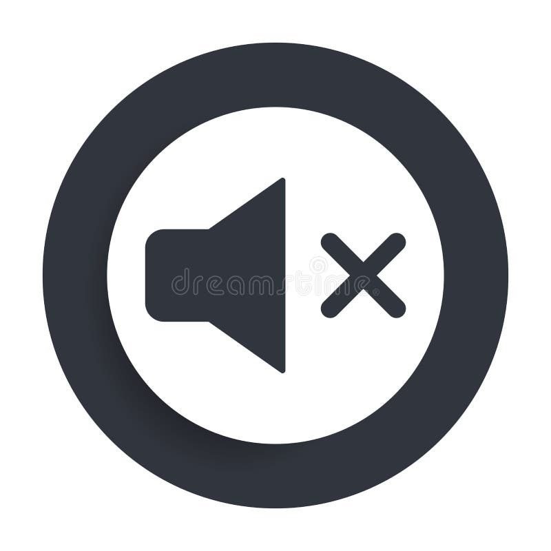 Mute Speaker Icon Glass Shiny Blue Round Button Isolated Design Vector ...