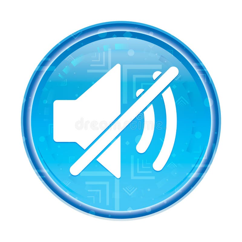 Mute Speaker Icon Magical Glassy Sunburst Blue Button Sky Blue ...