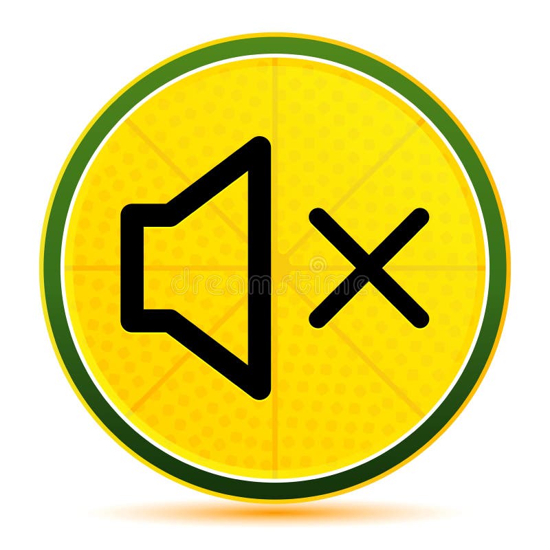 Mute Yellow Keyboard Button Stock Illustration - Illustration of yellow ...