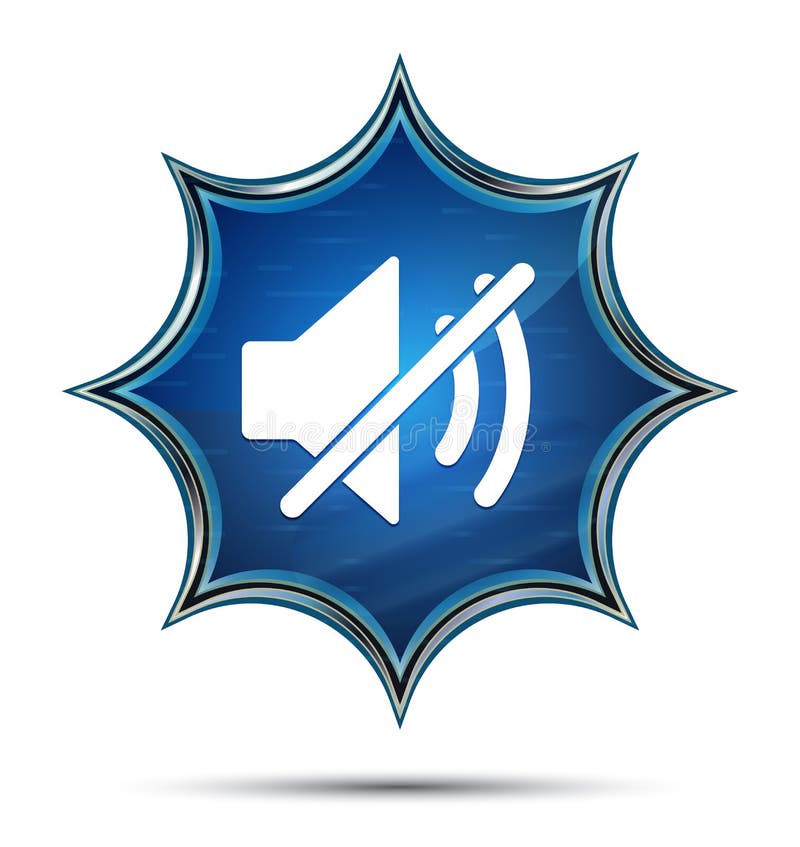 Mute Speaker Icon Magical Glassy Sunburst Blue Button Stock ...