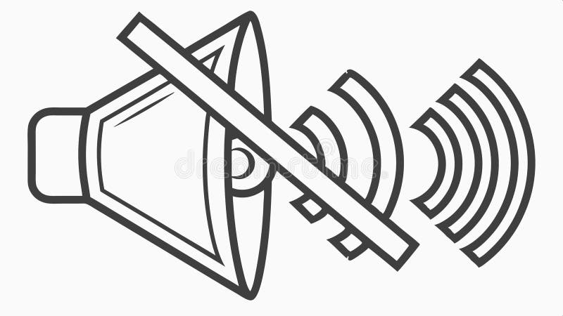 Mute Speaker Icon, Sound Off, Silence and Quiet Symbol Vector Design ...