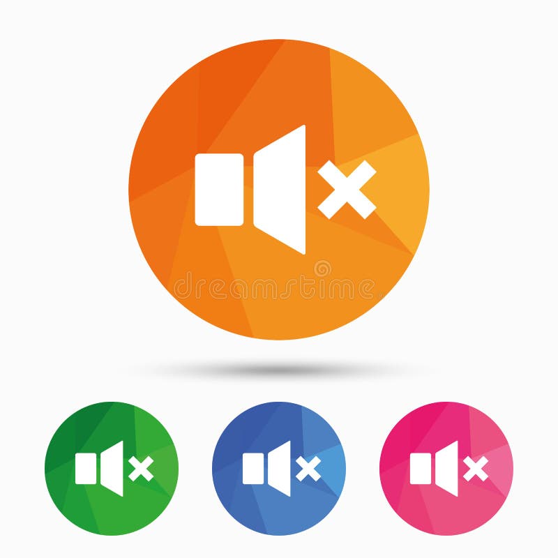 Mute Speaker Sign Icon. Sound Symbol Stock Vector - Illustration of ...