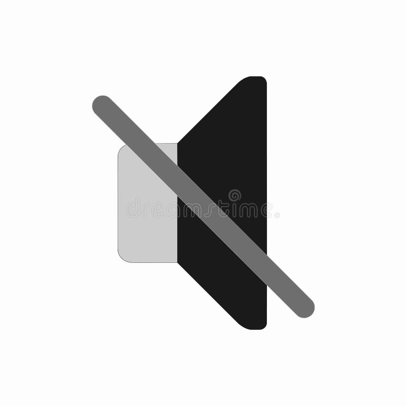 Mute Icon. Volume Speaker Button Symbol Stock Vector - Illustration of ...