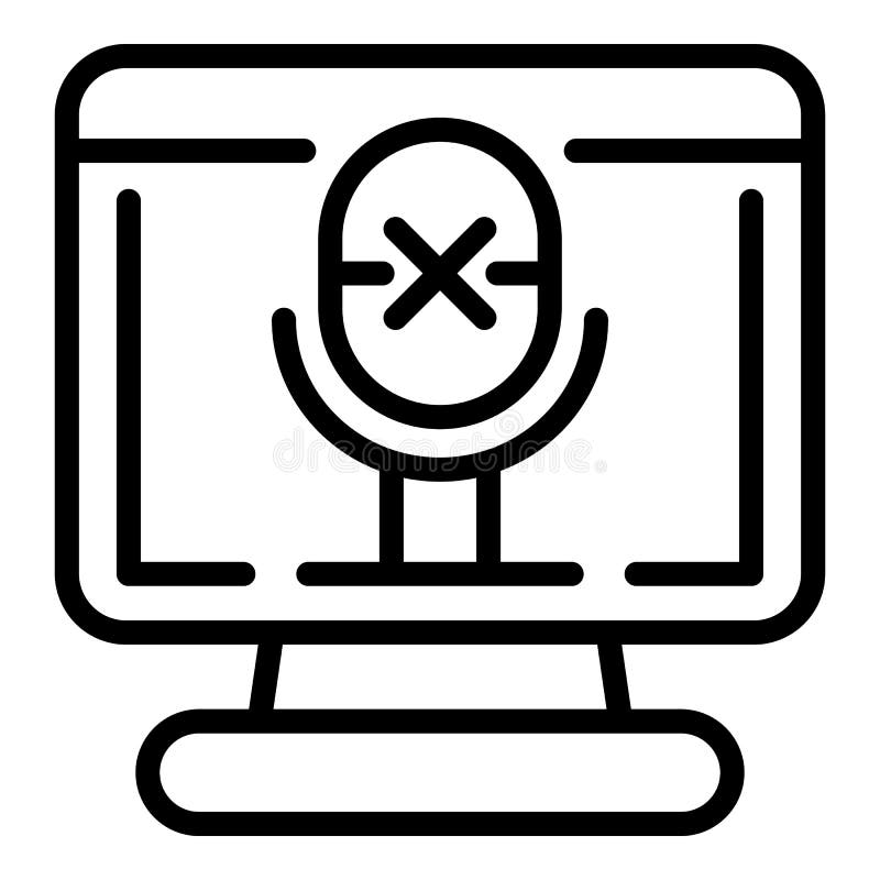 Mute Video, Off-camera Icon Vector. Streaming Video Button Symbol Stock ...