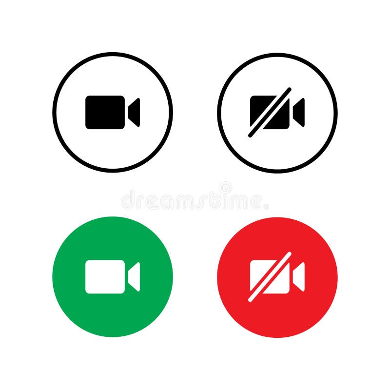 Mute Video Call Icon Vector for Web or Mobile App Stock Vector ...