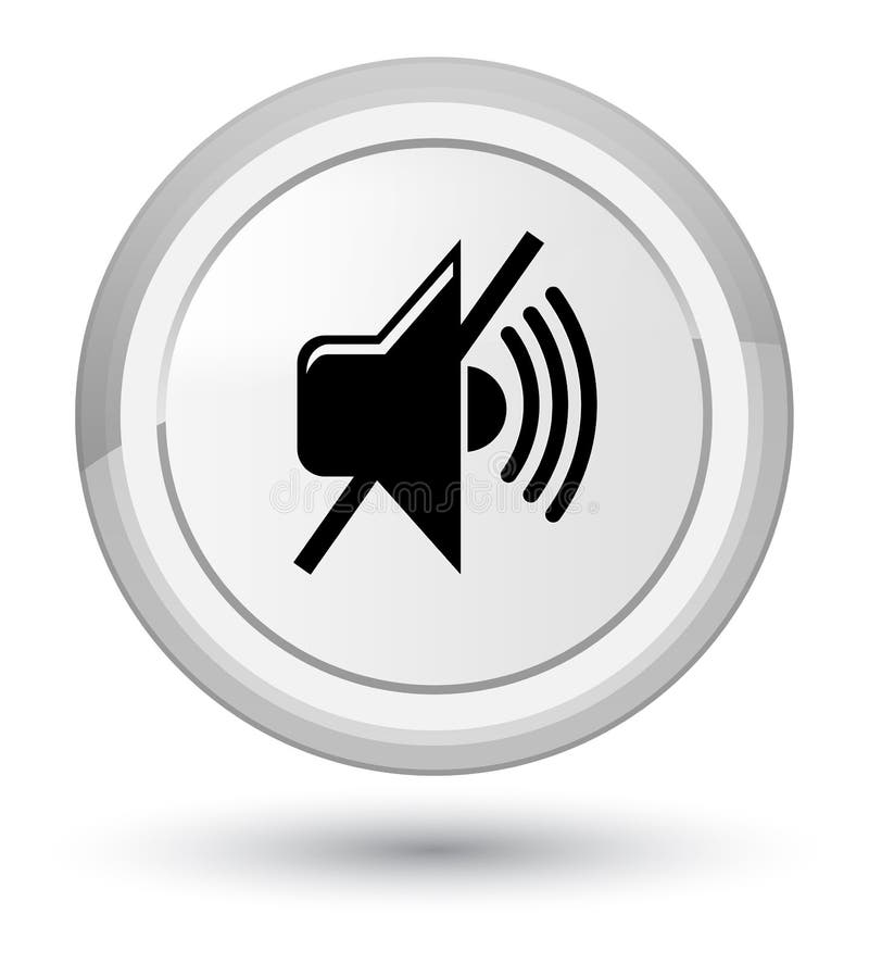 Mute Volume Icon Prime White Round Button Stock Illustration ...
