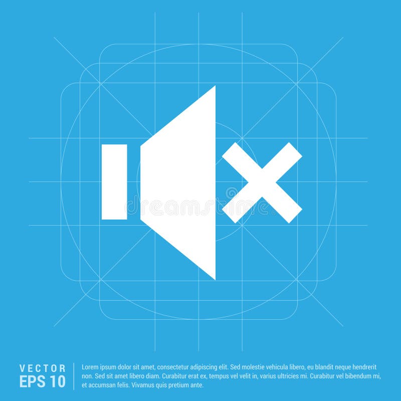 Mute volume Icon stock vector. Illustration of design - 132406864
