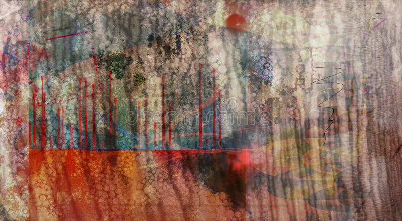 Muted Abstract Painting stock illustration. Illustration of design ...