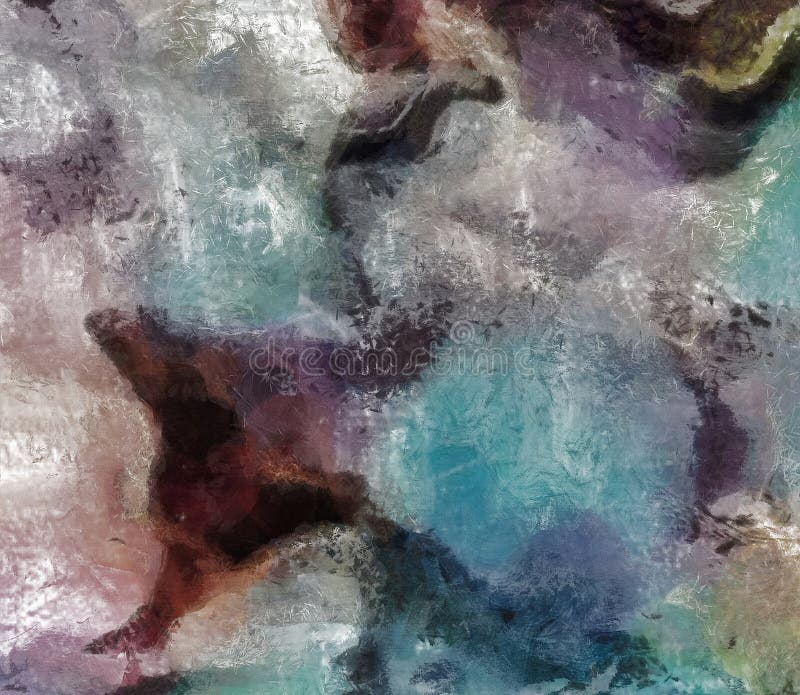 Muted Abstract Painting stock illustration. Illustration of azure ...