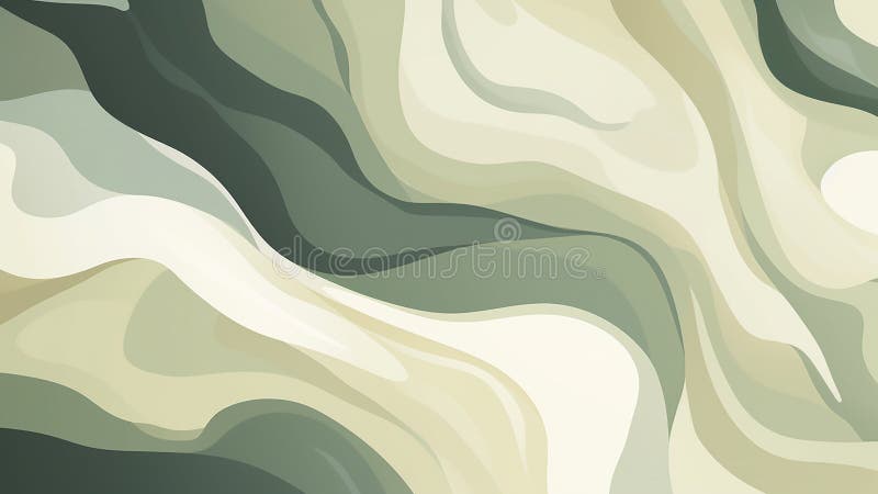Muted Beige and Sage Green Abstract Pattern Wallpaper Stock ...