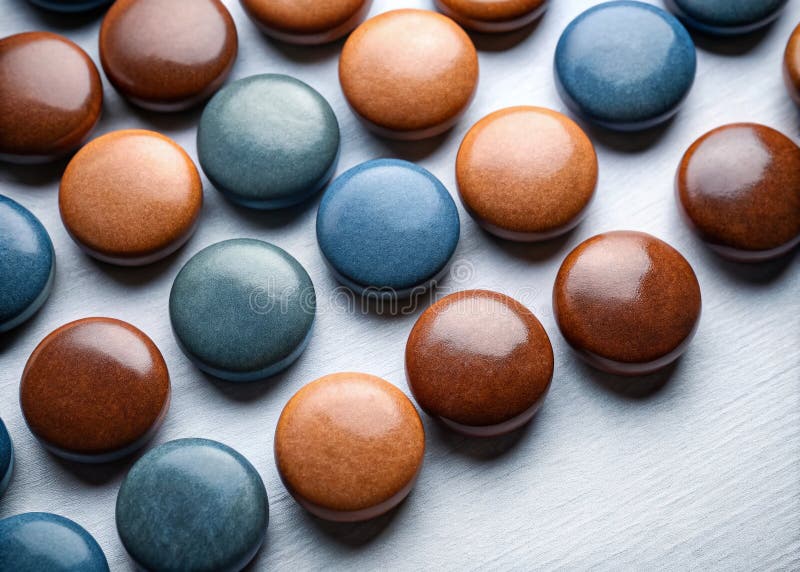 Muted Cinnamon and Slate Blue Abstract Waves on a White Background a ...