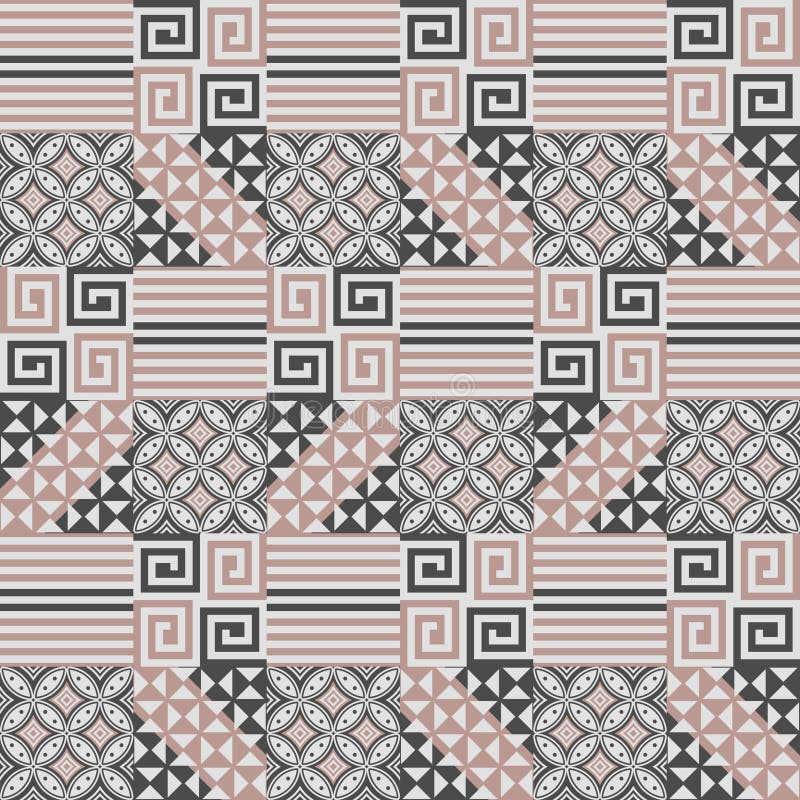 Muted Color Batik Contemporary Pattern Stock Vector - Illustration of ...