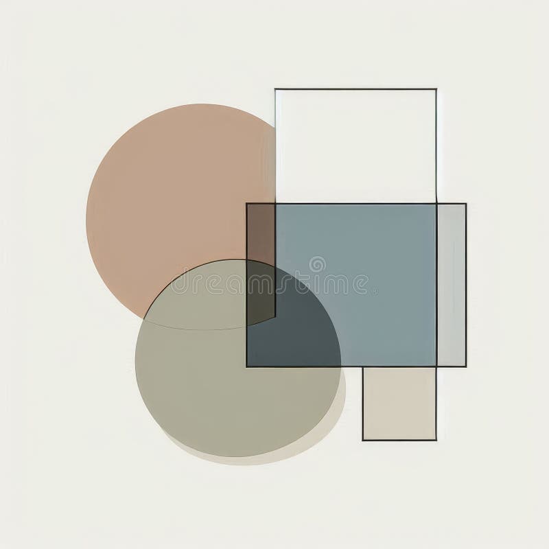 Muted Color Blocks in Balanced Abstract Composition Stock Photo - Image ...