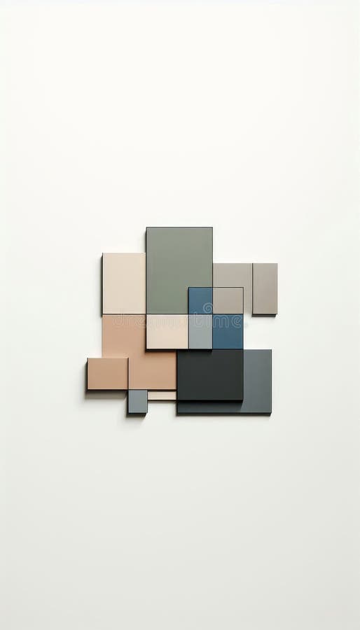 Muted Color Blocks in Balanced Abstract Composition Stock Photo - Image ...