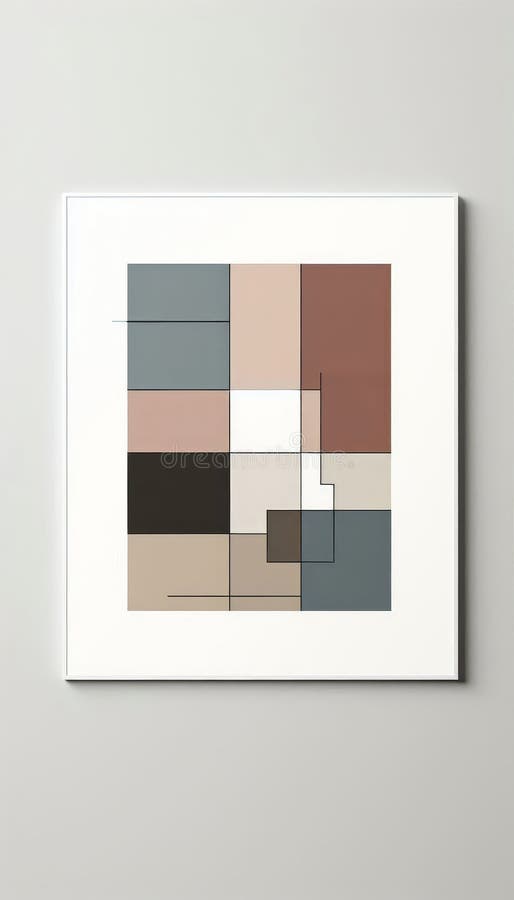 Muted Color Blocks in Balanced Abstract Composition Stock Image - Image ...