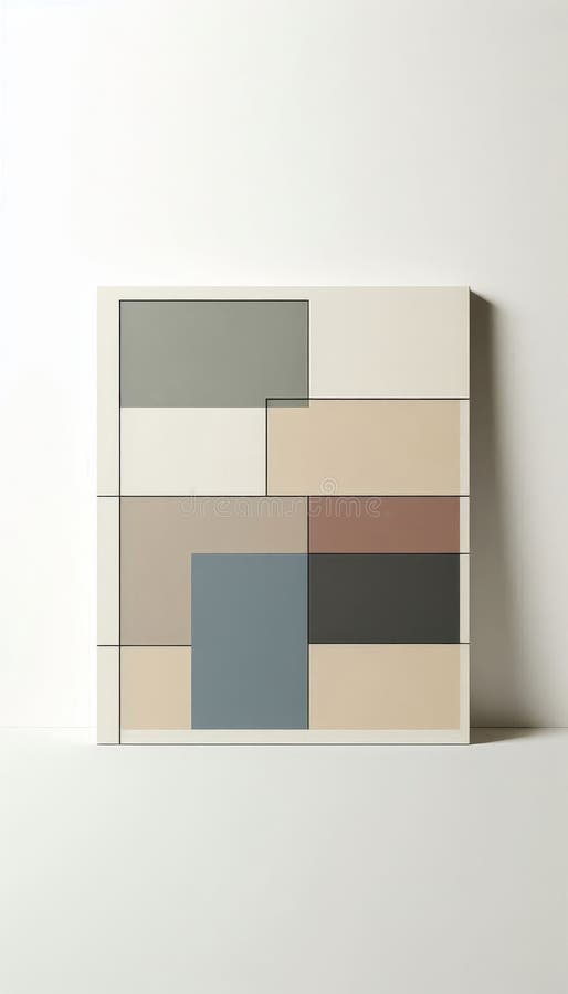 Muted Color Blocks in Balanced Abstract Composition Stock Image - Image ...