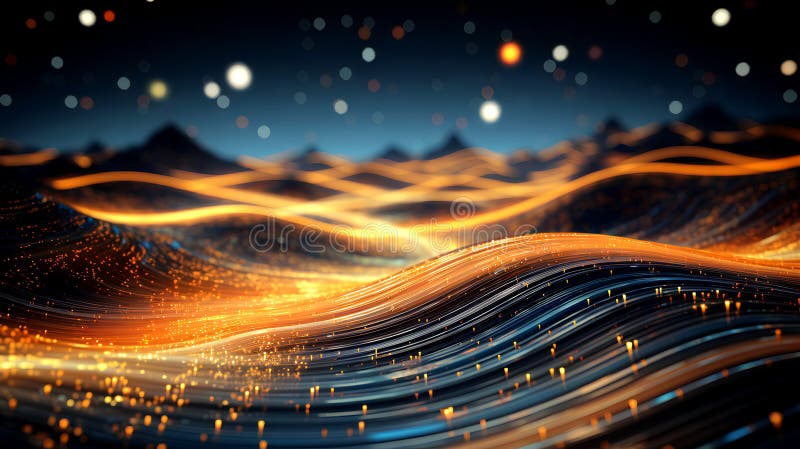 Muted Colors Liminal Desert Scape Stock Illustration - Illustration of ...