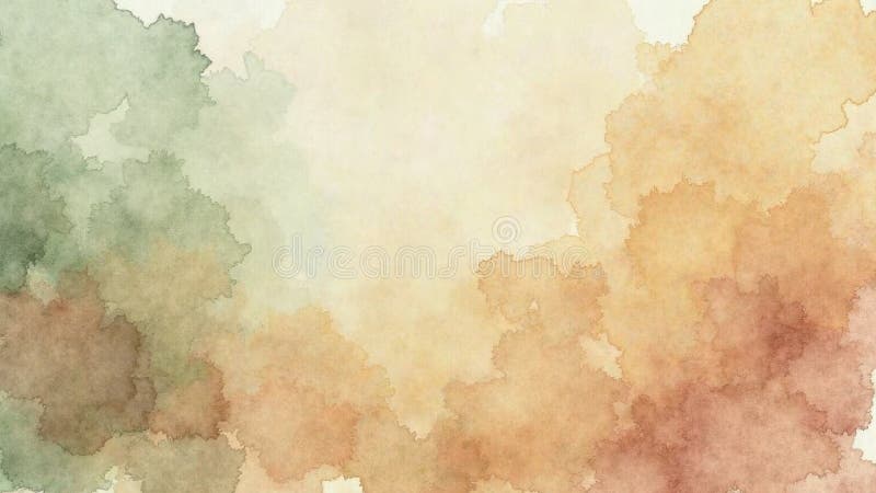 Muted Earth Tones: Abstract Watercolor Texture with Green and Brown ...