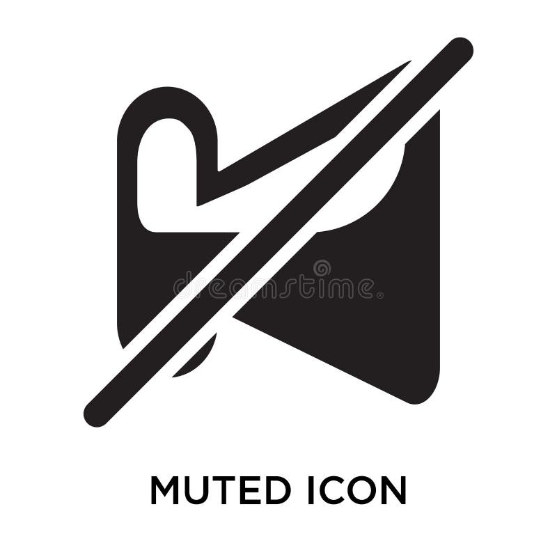 Muted Icon Vector Sign and Symbol Isolated on White Background, Muted ...