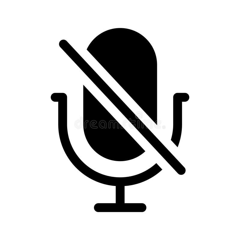 Muted Microphone stock illustration. Illustration of black - 340084762