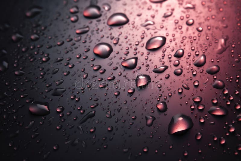 Muted Pink with Drops on Black Gradient Background. Generative AI Stock ...