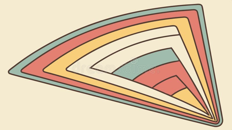 Muted Retro Layered Triangle Design, Abstract Graphic Art Background ...