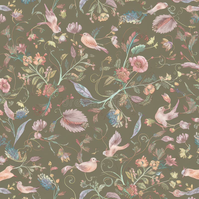 Core Pastel Florals Seamless Pattern Stock Illustrations – 68 Core ...