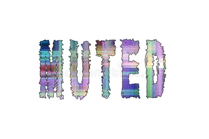 Muted Word, Banner, Poster and Sticker Stock Illustration ...