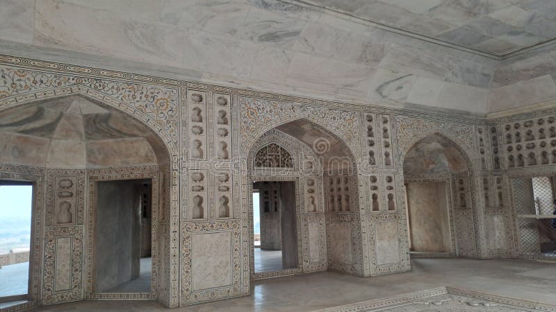 Muthamman Burj Inside the Agra Fort Stock Image - Image of shah ...