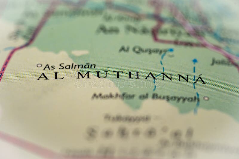 Muthanna Governorate, Iraq Highlighted on a World Map Stock Photo ...