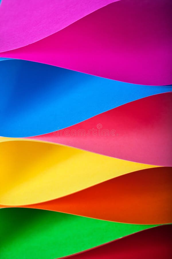 Muti-colored papers folded stock image. Image of rainbow - 23347309